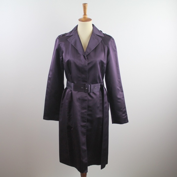 Magaschoni | Jackets & Coats | Magaschoni Collection Satin Purple ...